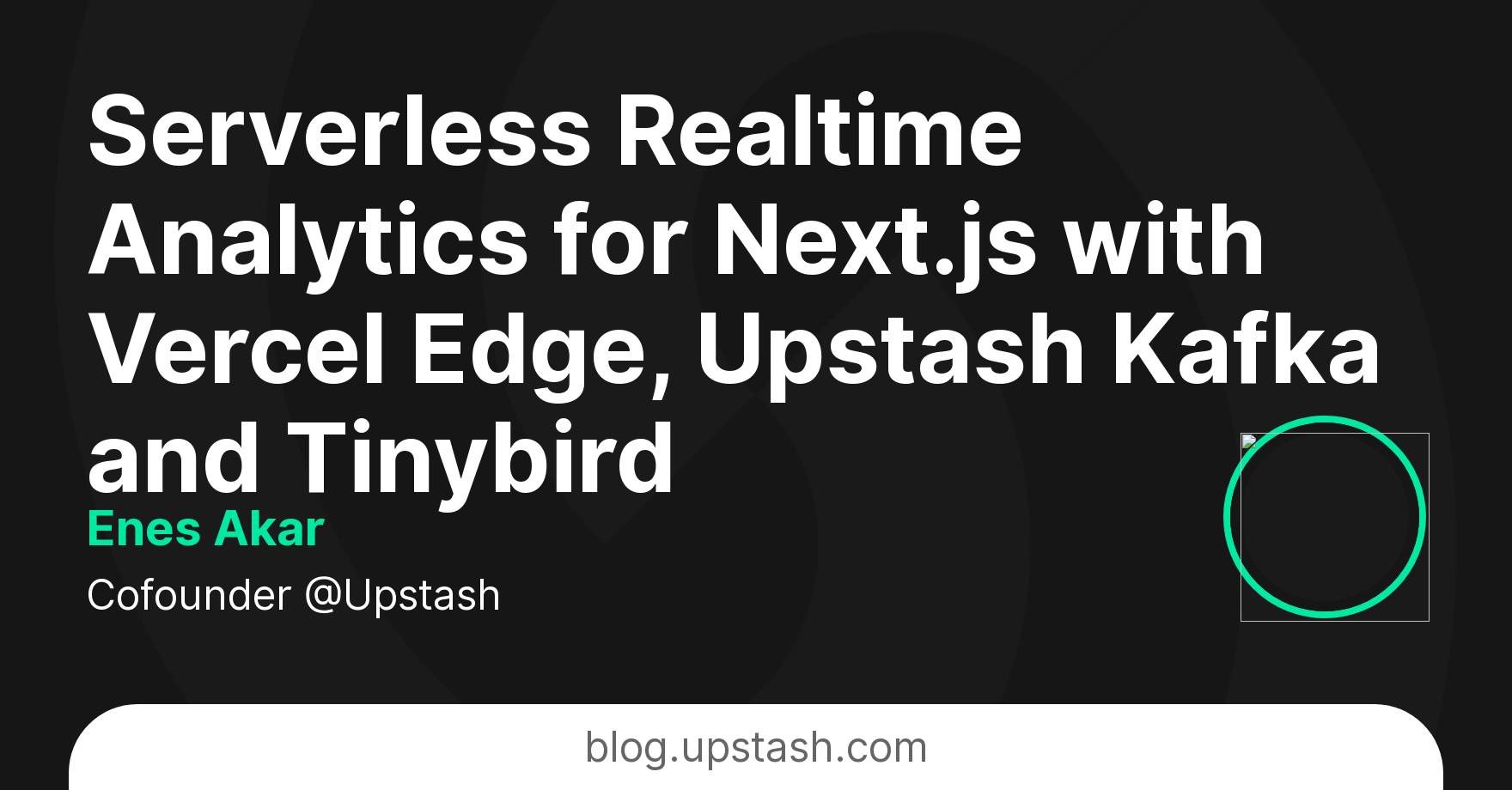 Serverless Realtime Analytics For Nextjs With Vercel Edge Upstash